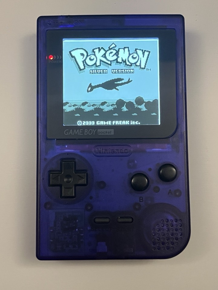 Nintendo Gameboy Pocket with Clear Purple Shell Modern IPS Backlit ...