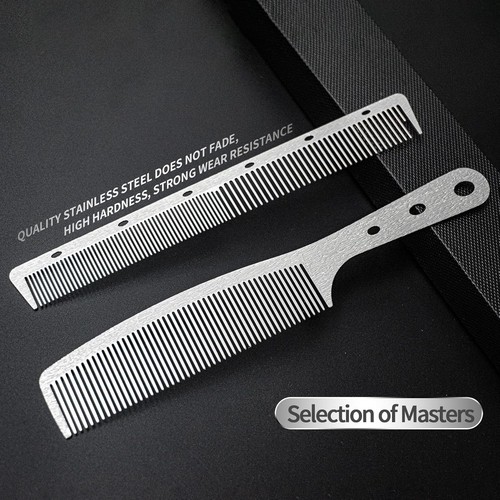 2 Pcs Metal Comb, Fine Tooth Stainless Steel Comb Set, Anti Static ...