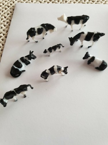 1:76 Scale HO/OO Gauge 00 Cows Model Railway Black & White Cow | eBay UK