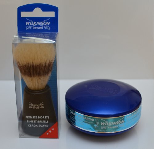 Wilkinson Sword Shaving Brush Set Finest Pure Bristle Soap Cream Bowl ...