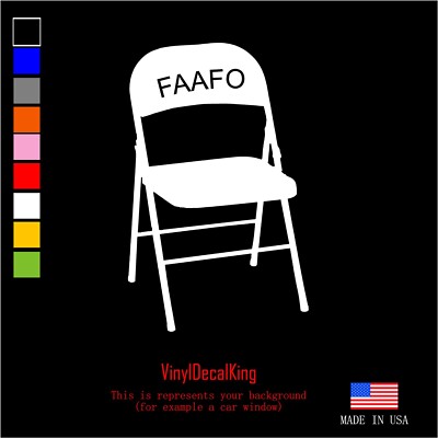 Folding Chair FAAFO Vinyl Decal Sticker Car Truck For Window Wall ...
