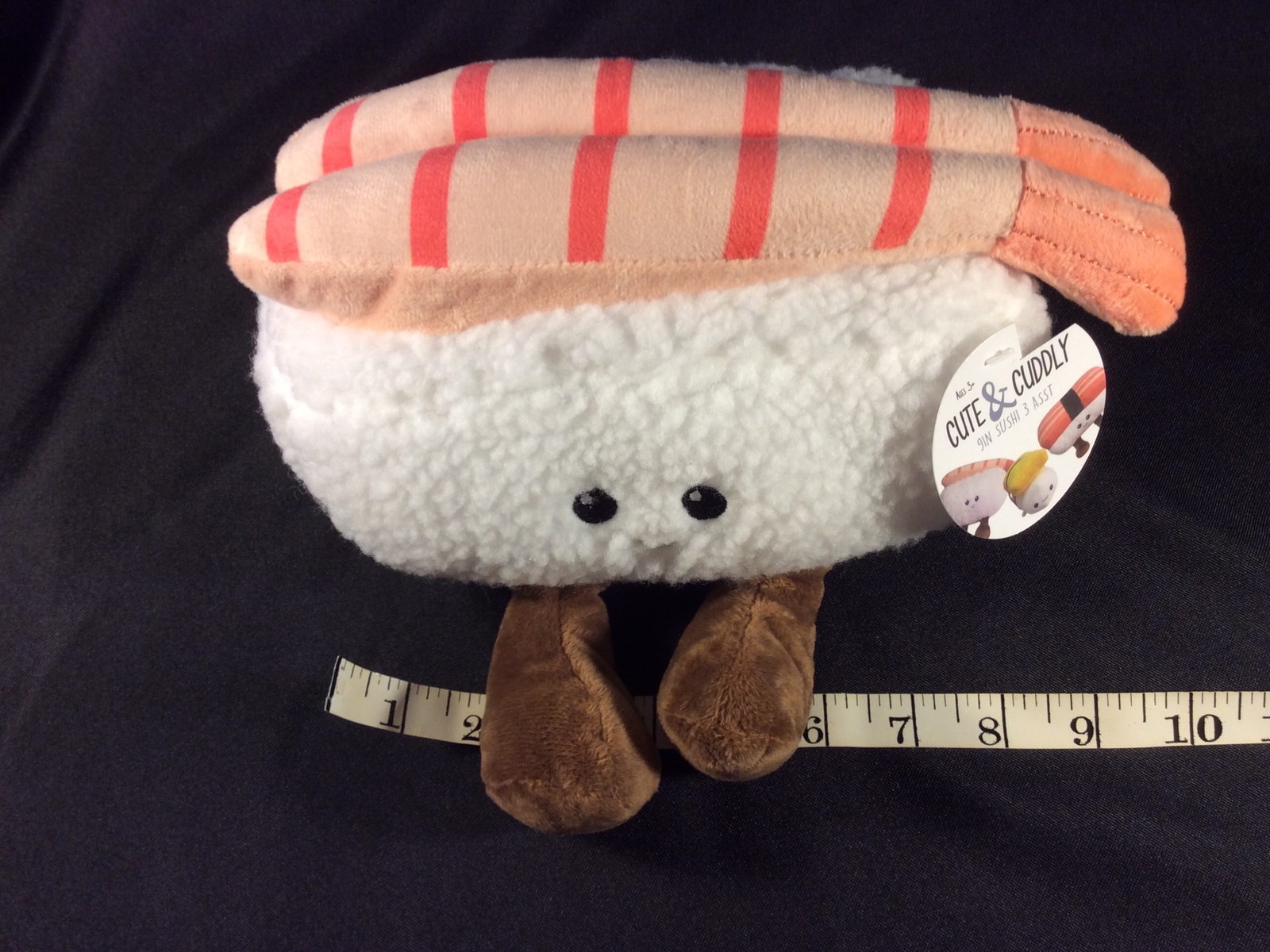 Set of 3 KAWAII Japanese Anime Salmon Shrimp Sushi Plush Nigiri Soft ...