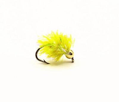 3 Krystal EGG Flies Goldhead UV CHARTREUSE Blobs Trout FLY Fishing Size 10 12 | eBay UK