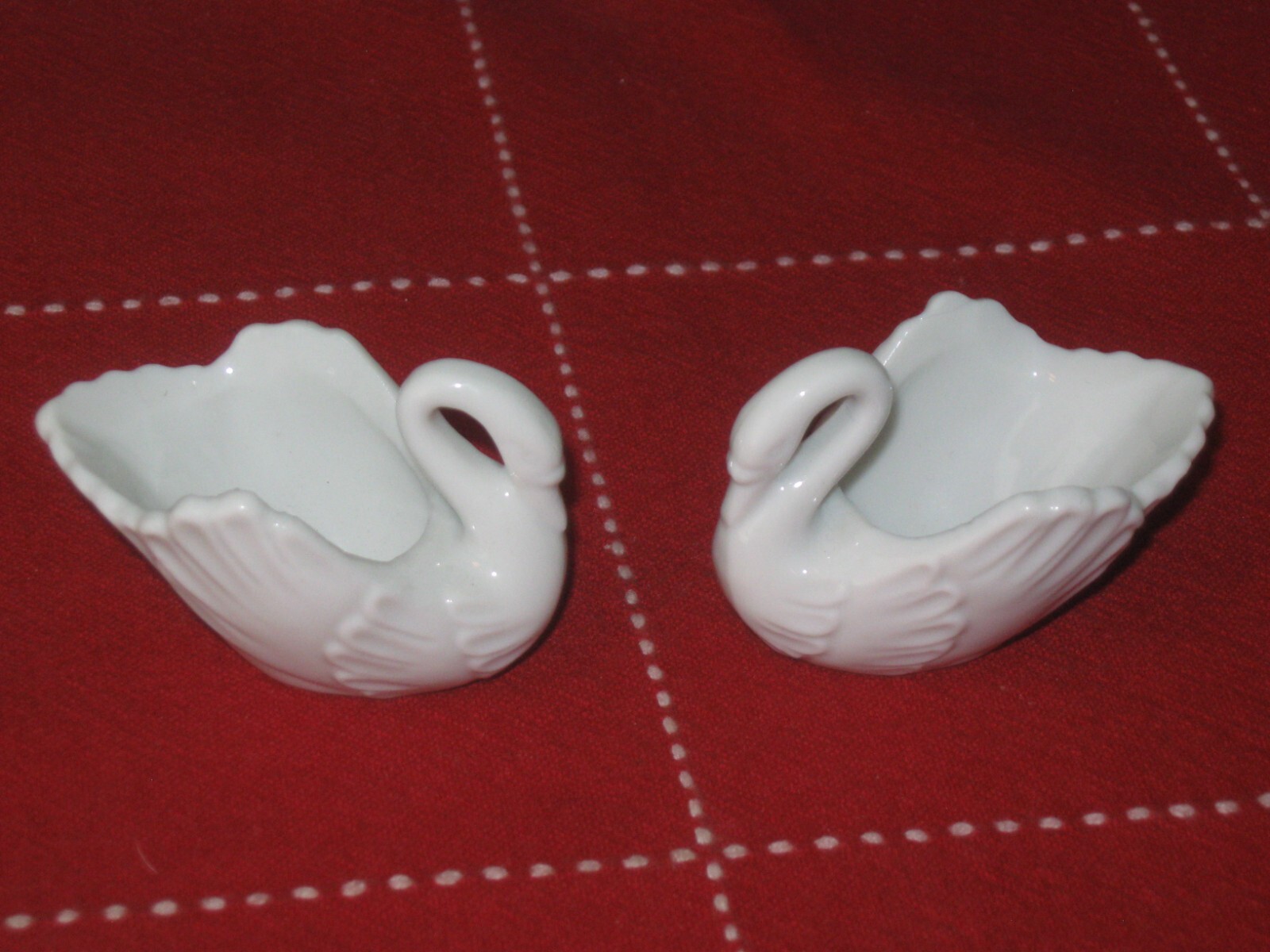 Vintage Otagiri Swan Open Salt Cellar OMC Sticker Japan Porcelain SET ...