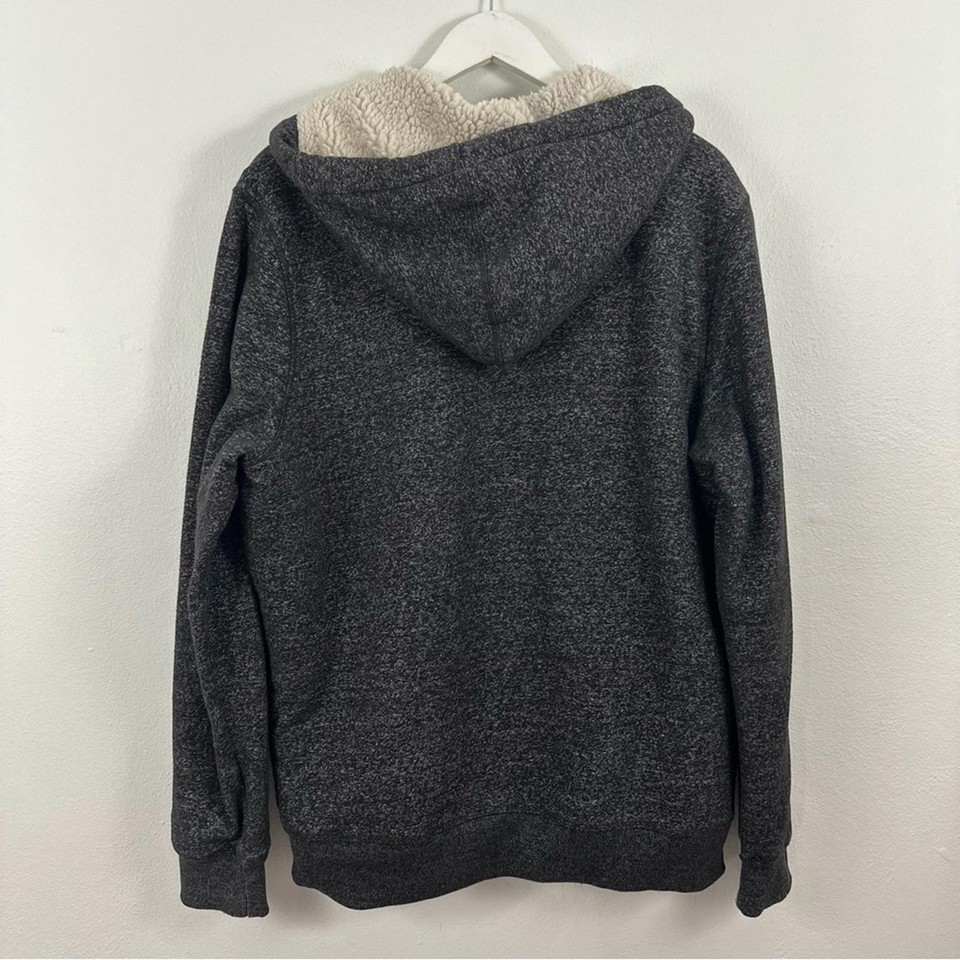 Fat Face Men’s Sherpa Fleece Grey Zip Up Jacket Size XL | eBay