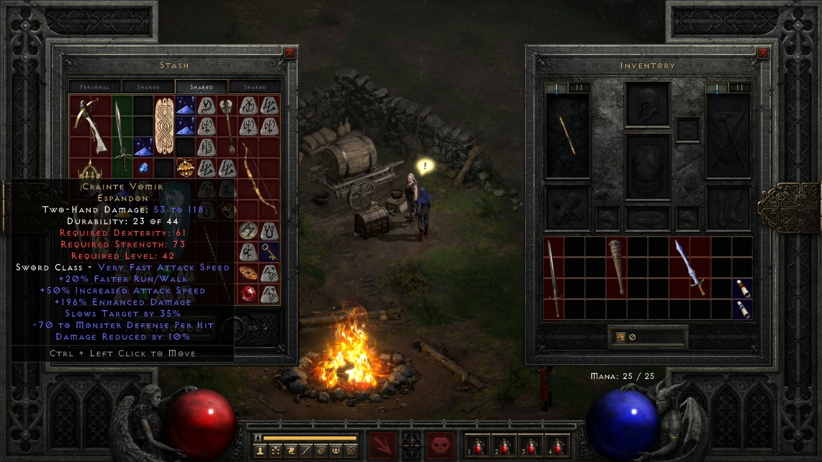 Diablo 2: Resurrected D2R PC - Crainte Vomir 2 Hand Sword - | eBay