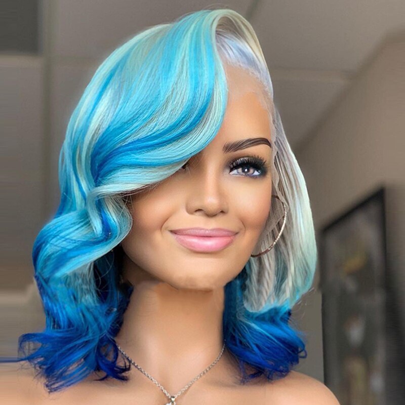 Short Blue Ombre Hair