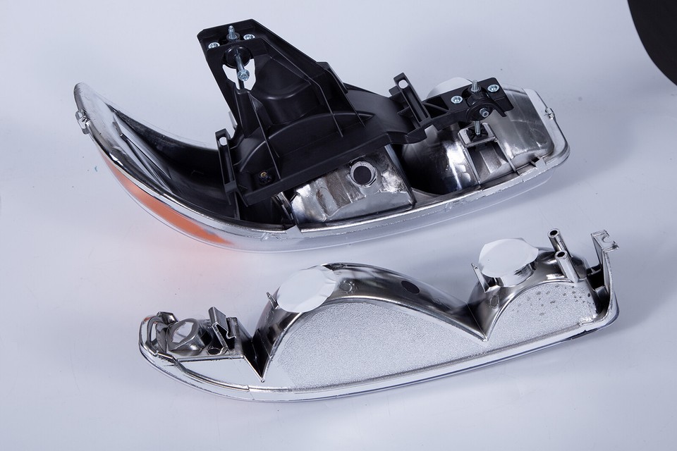 For 1999-2007 GMC Sierra/Yukon Chrome OE Style Headlights+Bumper Signal ...