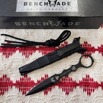 New Benchmade 176BK SOCP Dagger Black Sheath Fixed Blade Knife/440C ...