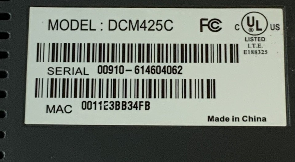RCA DCM425C Comcast Digital Broadband Cable Modem, White & Black "I3B ...