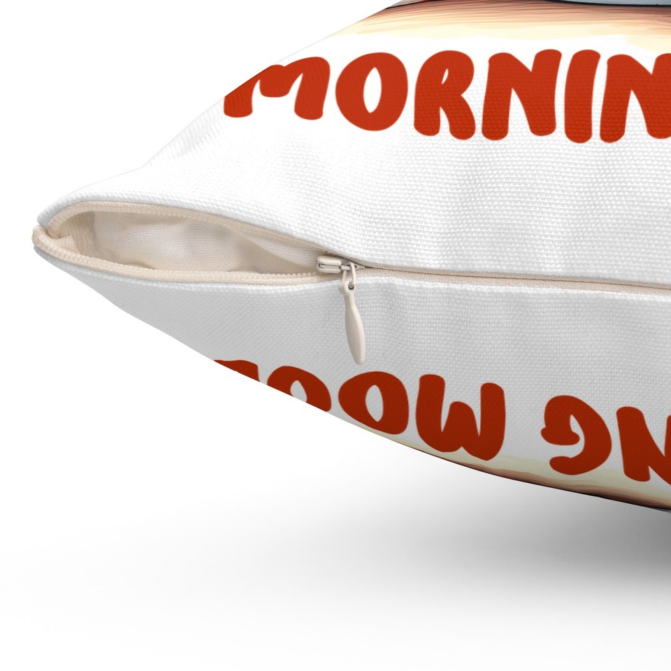 Cute Cat Coffee Pillow, Morning Mood Decor, Pet Lover Gift, Cozy Home ...