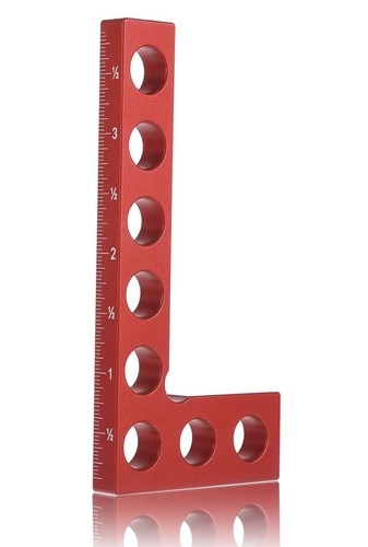 Small Mini Center Square Aluminum Red Precise Ruler 4”x2” | eBay