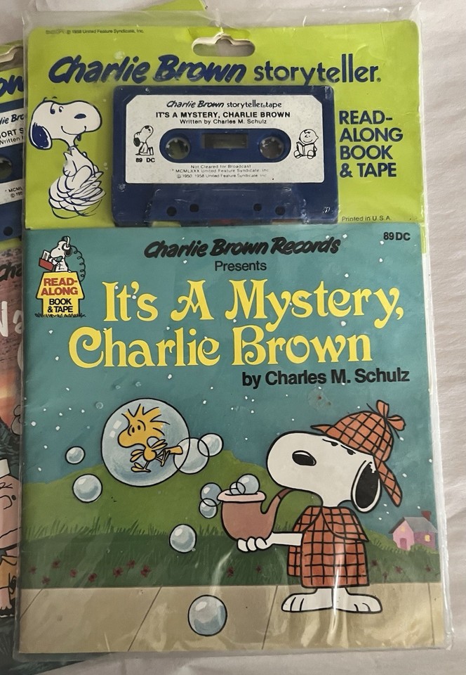Lot Of 4 Snoopy Charlie Brown Read long Storybook w Audio CASSETTE ...