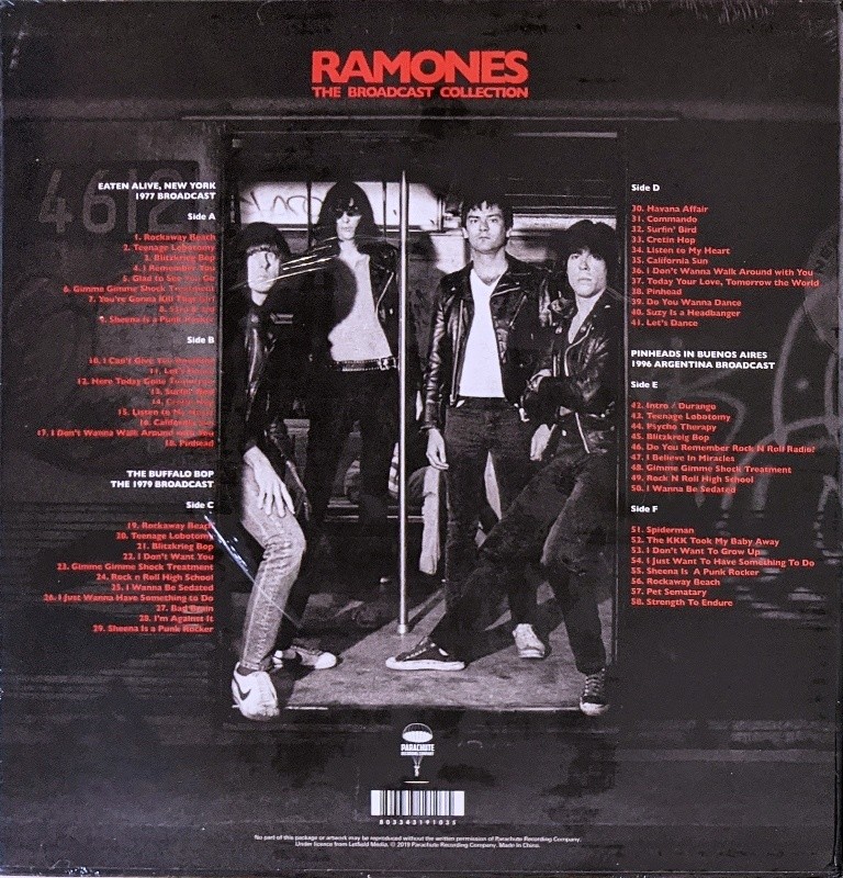 Ramones - The Broadcast Collection Limited Three-Disc Analog Record Box ...