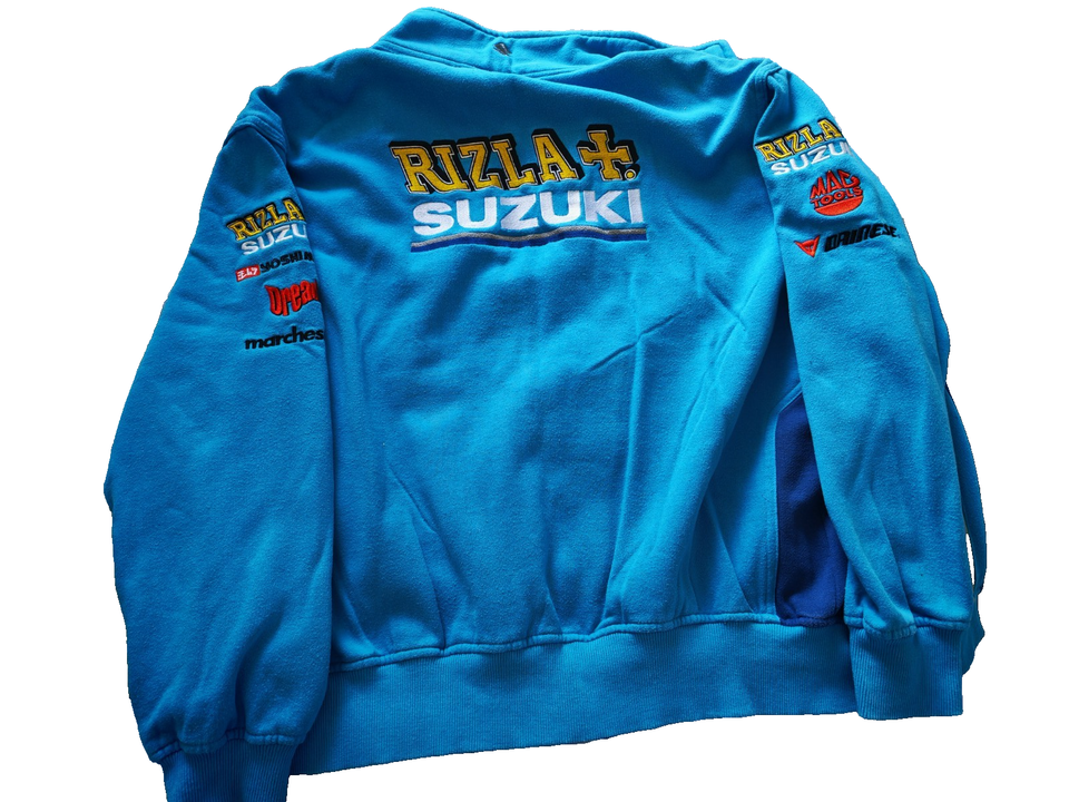 Suzuki Rizla Racing Team Zip Jacket blue size uk Large | eBay UK