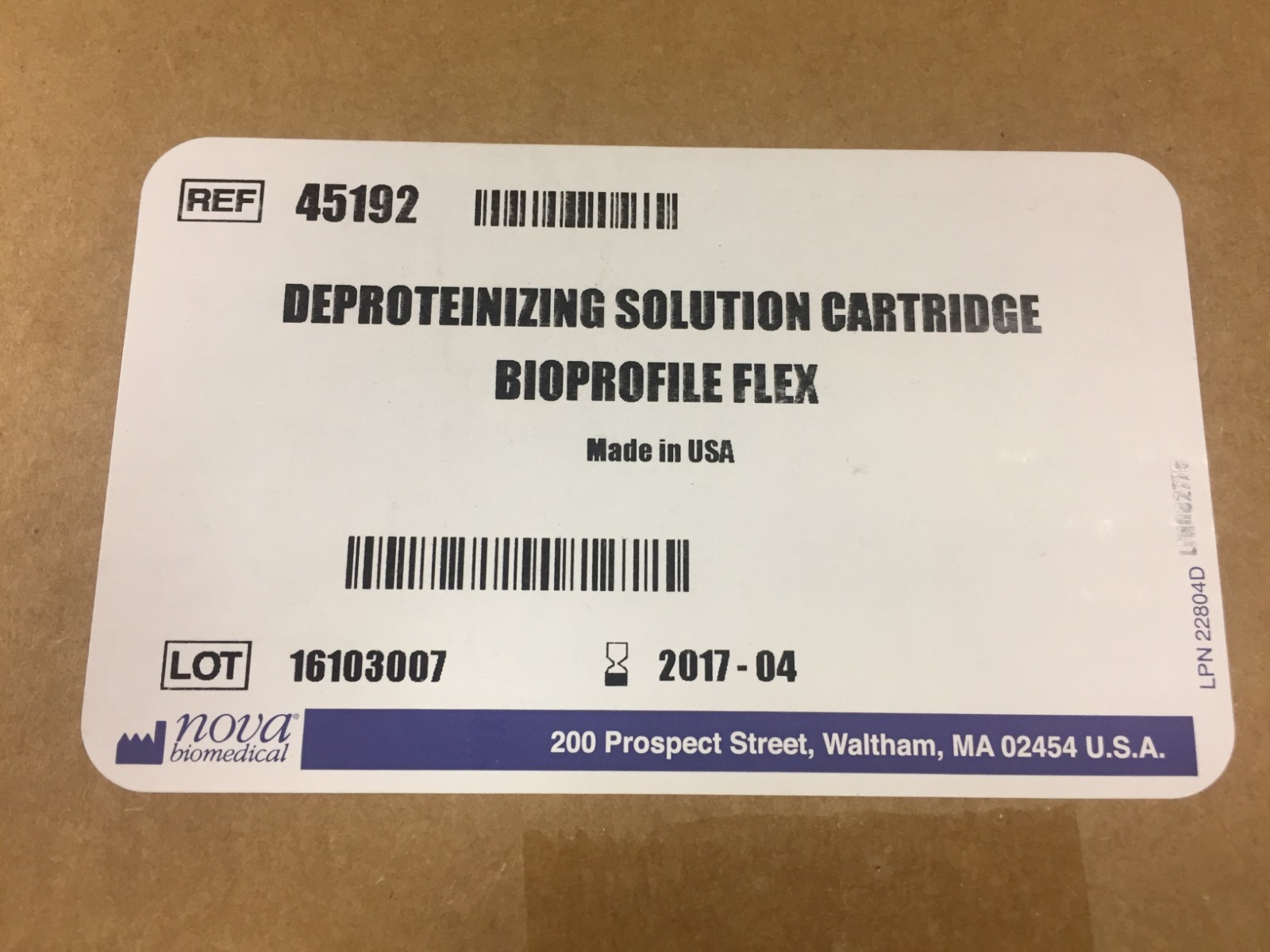 nova biomedical Deproteinizing Solution Cartridge for Bioprofile Flex ...