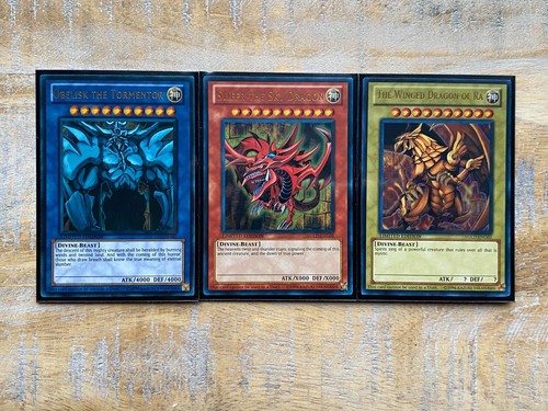 Yugioh! Egyptian God Cards | Ultra Rare Holos Full Set | Slifer, Ra ...