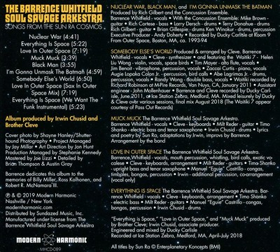 BARRENCE WHITFIELD SOUL SAVAGE ARKESTRA - SONGS FROM THE SUN RA COSMOS ...