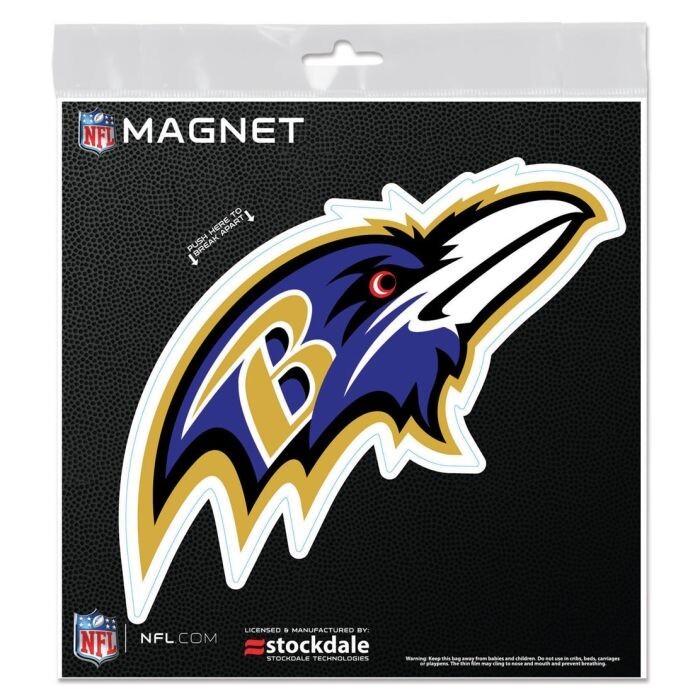 BALTIMORE RAVENS 6"X6" DIE-CUT MAGNET FOR INDOOR OR OUTDOOR USE HIGH ...