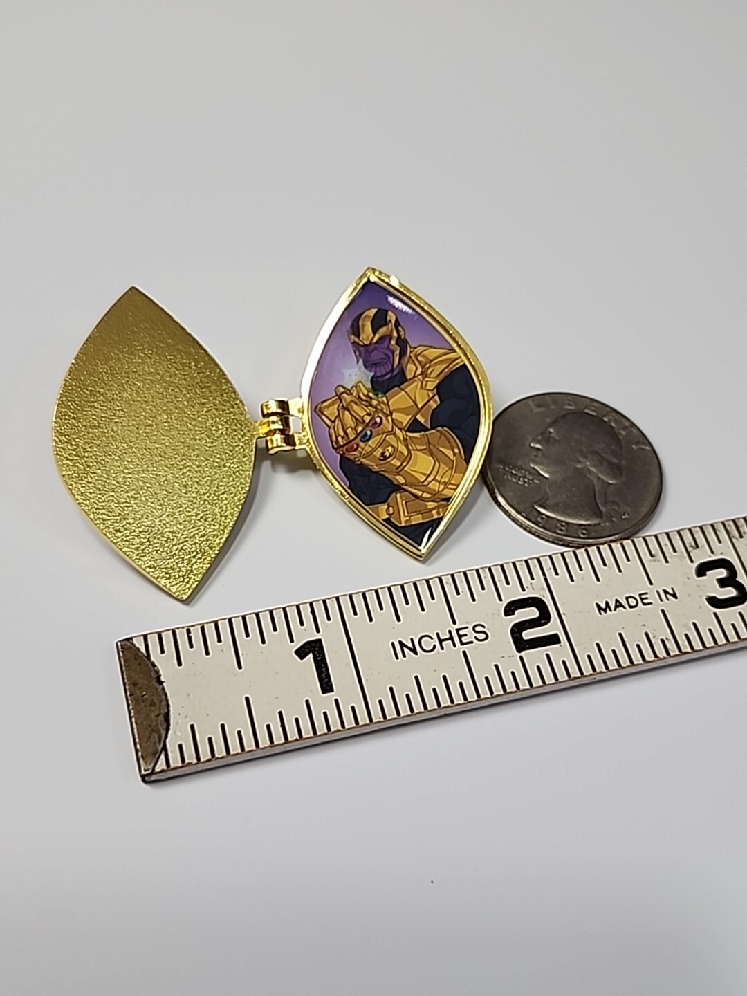 Marvel Infinity Stone Hinged Lapel Pin Thanos Purple Gem for Power | eBay