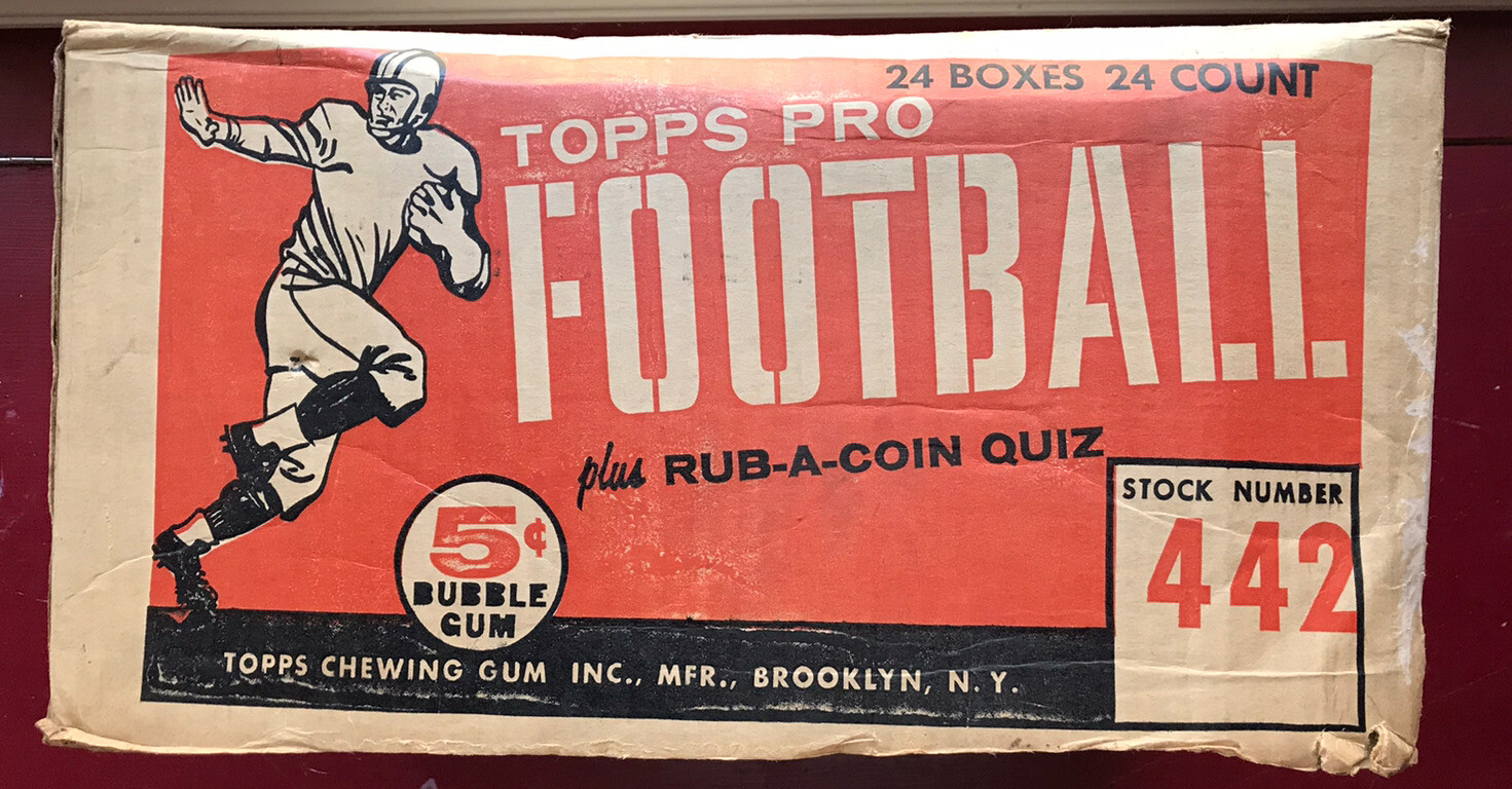 ORIGINAL 1958 Topps Football EMPTY Wax Box Case JIM BROWN Rookie Year ...
