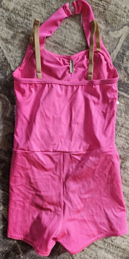 WEISSMAN Pink Sequined One Piece Unitard Biketard You… - Gem