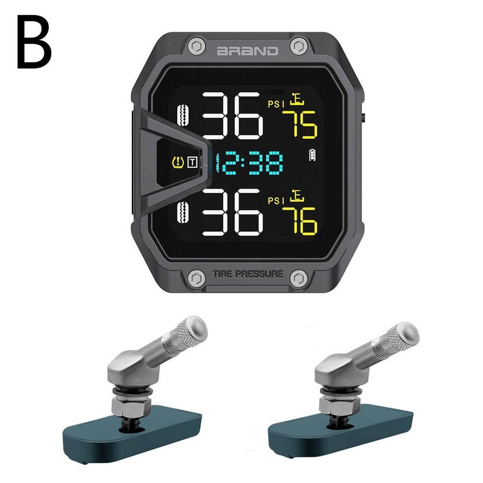 Motorcycle Tire Pressure Monitor,Wireless Tire Pressure Digital Display ...