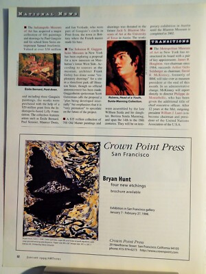 BRYAN HUNT ART PIECE VTG ORIG 1999-3 ADVERTISEMENT | eBay