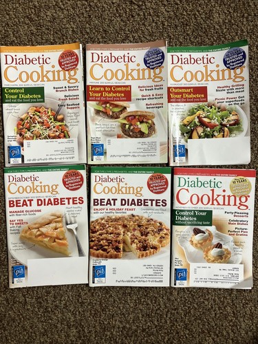 Lot 6 Diabetic Cooking Magazine Cookbooks Healthy Recipe 2012-13 Mix ...