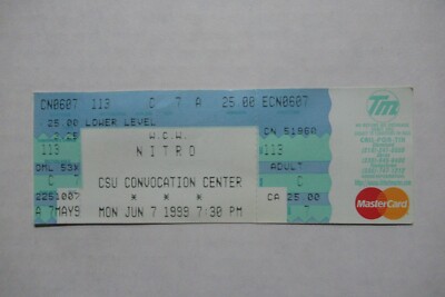 W.C.W. NITRO CSU CONVOCATION CENTER 6/7/1999 FULL TICKET CLEVELAND | eBay