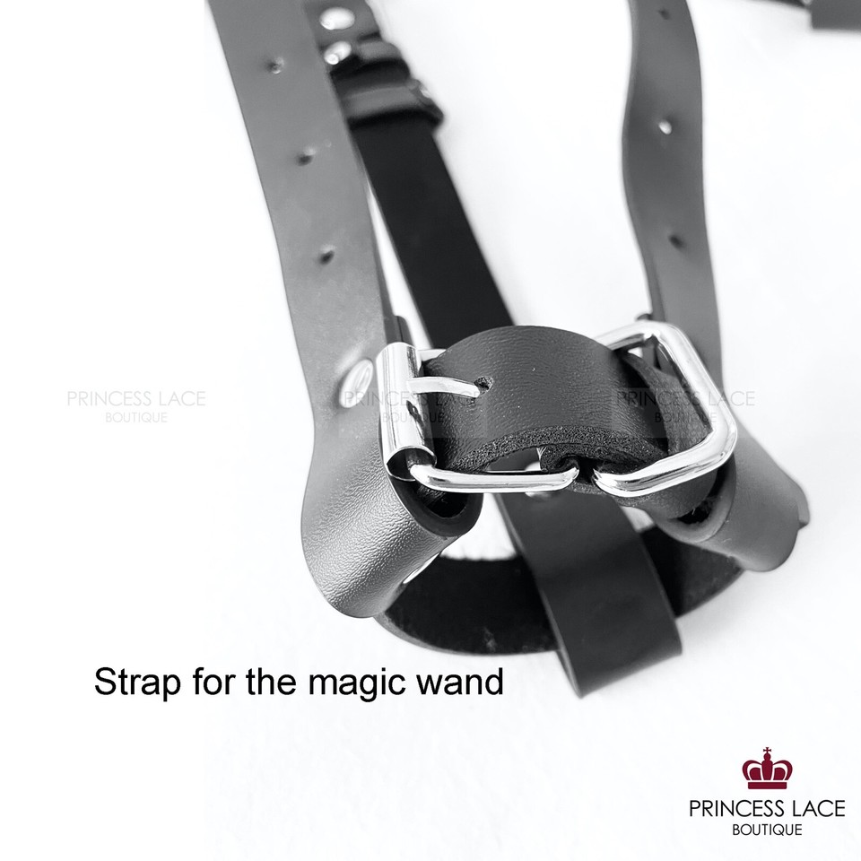UK6-30 Plus Size Synthetic Leather Harness Restraint Magic Wand Belt ...