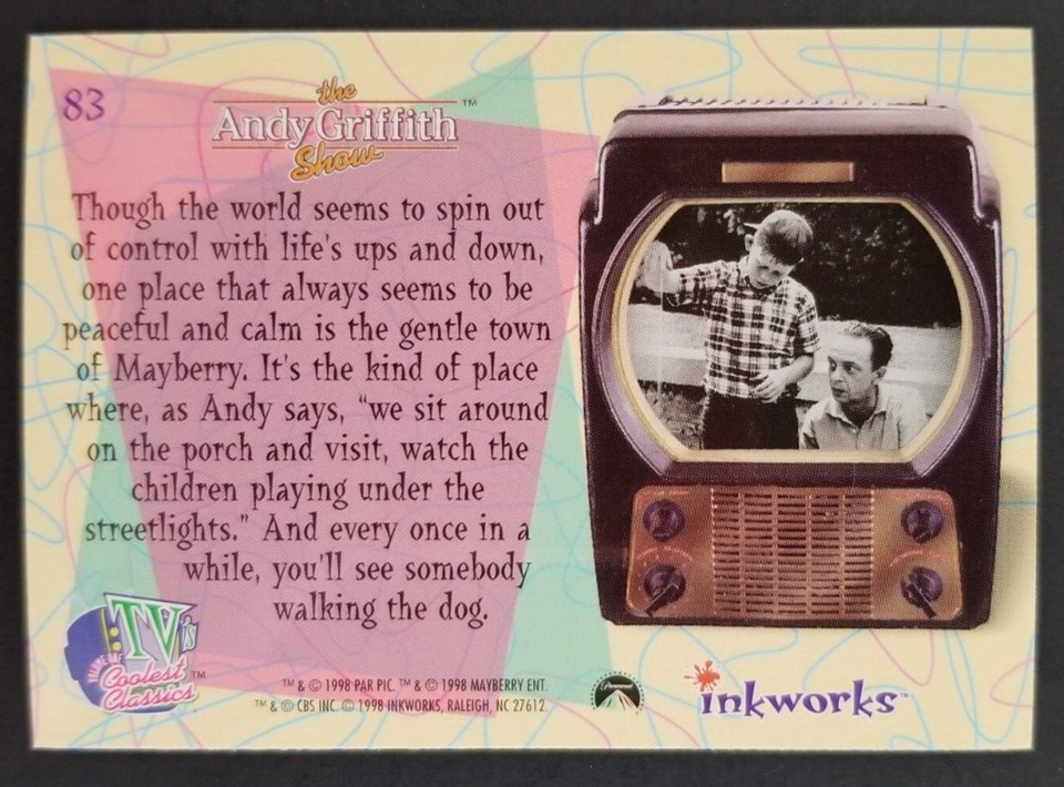 The Andy Griffith Show 1998 Classic TV Show Scene Card #83 (NM) | eBay