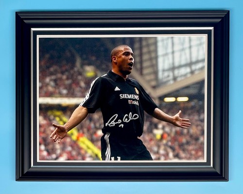 R9 Ronaldo Nazario Signed Photo Framed & COA Football Autograph Real ...