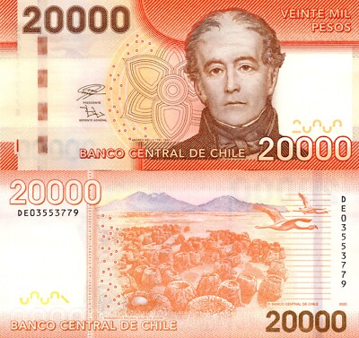 Chile 20000 Pesos 2020 Paper P-165k UNC | eBay