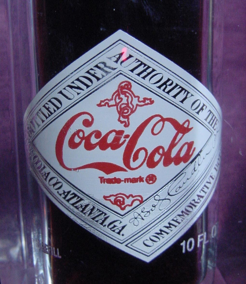 LUCITE ENCASED / COMMEMORATIVE COKE BOTTLE / KROGER 100TH ANNIVERSARY ...