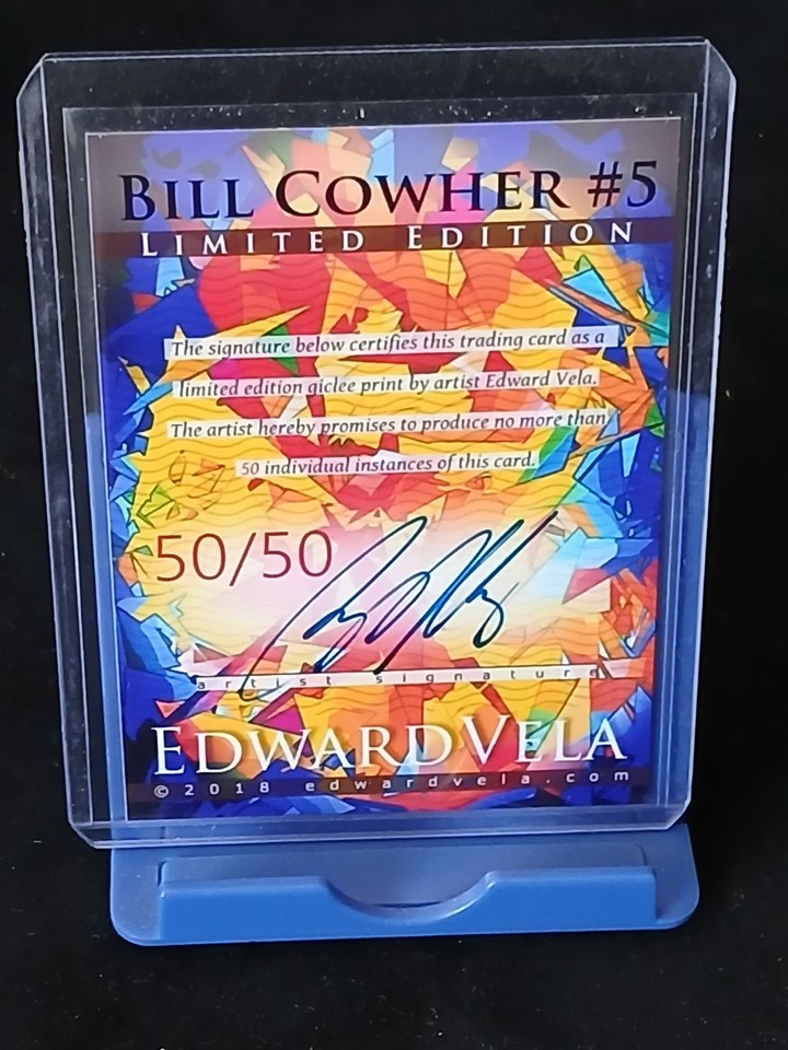 Bill Cowher #5 ACEO Art Card Signed by Artist Edward Vela 50/50 - SP2 ...