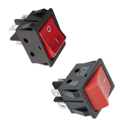 Pack of 2 Welding Machine Power Switch 30A 250VAC 4Pin Red Light ...