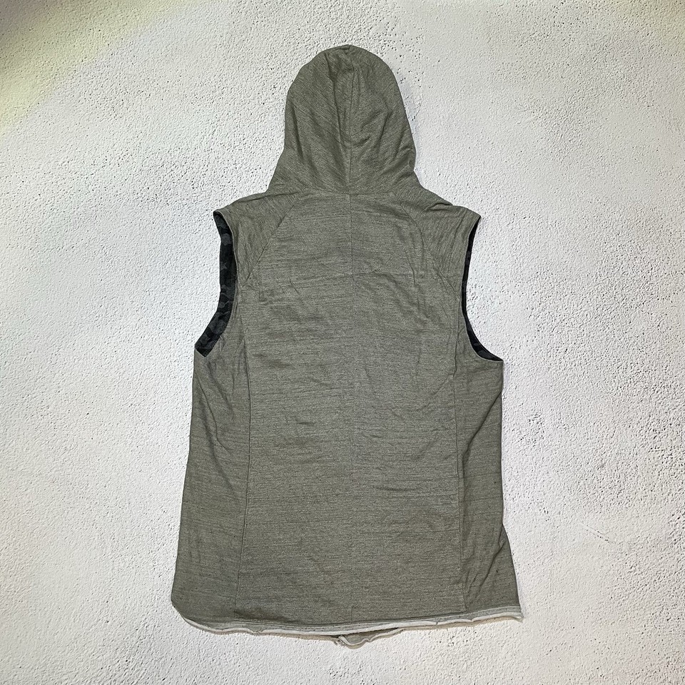 Armure Japanese Brand Men's Hooded Vest Size L Black Linen Cotton Made ...