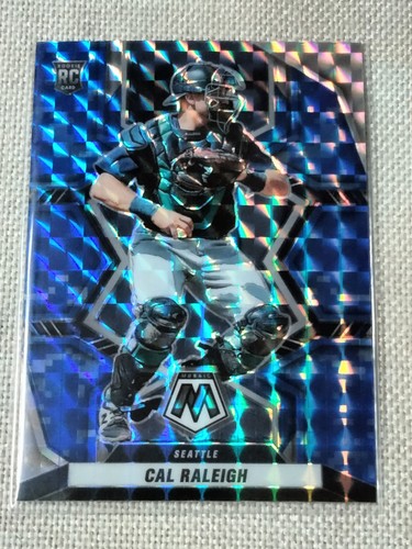 CAL RALEIGH 2022 Panini Mosaic BLUE MOSAIC Prizm Rookie Card #242 ...