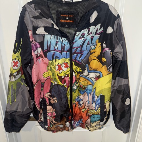 Members Only Nickelodeon Hey Arnold SpongeBob Rugrats Windbreaker ...
