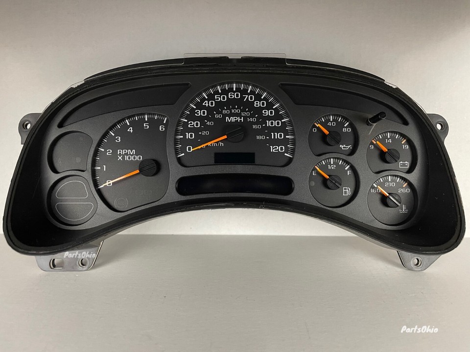 03 04 05 Sierra Silverado Speedometer Instrument Gauge Cluster WHITE ...