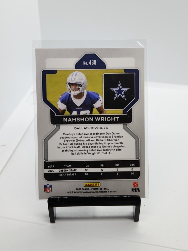 2021 Panini Prizm Nashon Wright Rookie Dallas Cowboys #438 | eBay