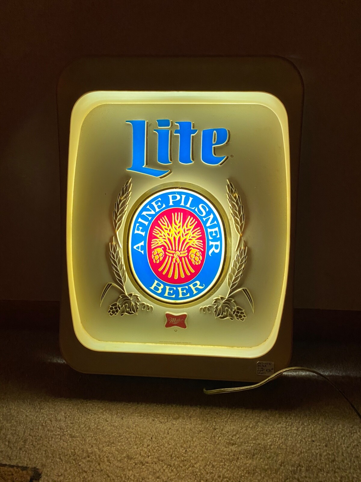 miller lite lighted beer sign exc con | eBay