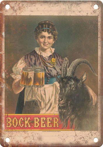 Vintage Bock Beer Vintage Ad Reproduction Metal Sign E444 | eBay