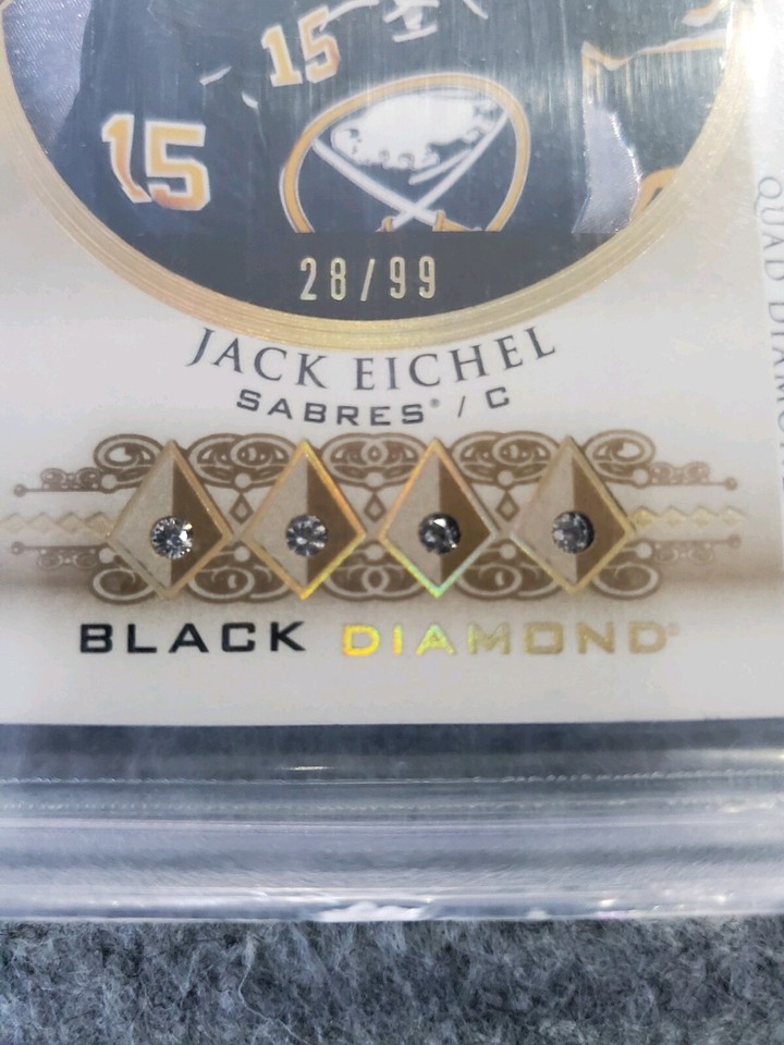 2015-16 Black Diamond 4 Diamond Rookie Jack Eichel 20/99 Gaded 9.5 BGS ...