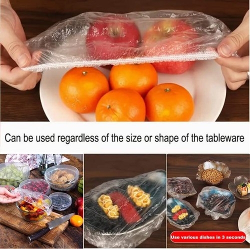 100/200pcs Fresh Keeping Bags Reusable Elastic Food Storage Covers ...