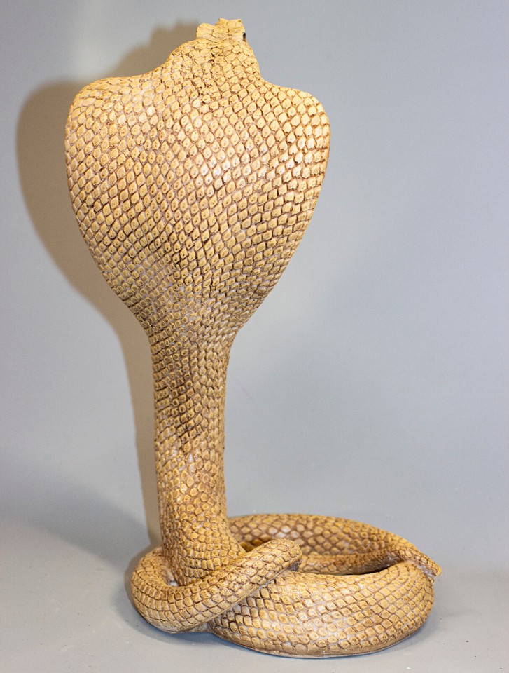 King Cobra Snake Sculpture Reptile Flowerbed Garden Decor Statue Large ...