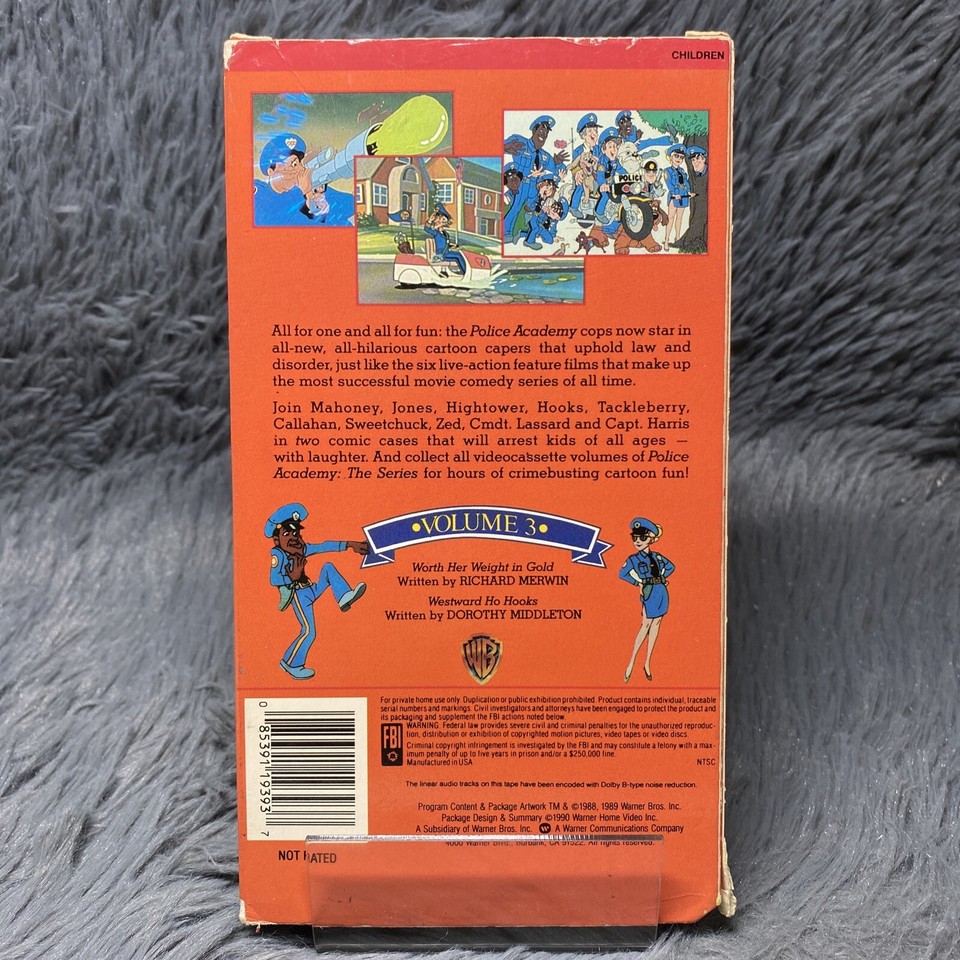 Police Academy The Animated Series Volume 3 VHS 1990 Warner Classic ...