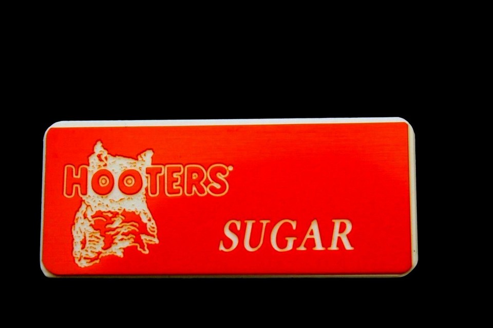 Hooters Uniform Sugar Name Tag Pin Back Dress Up Halloween Costume ...