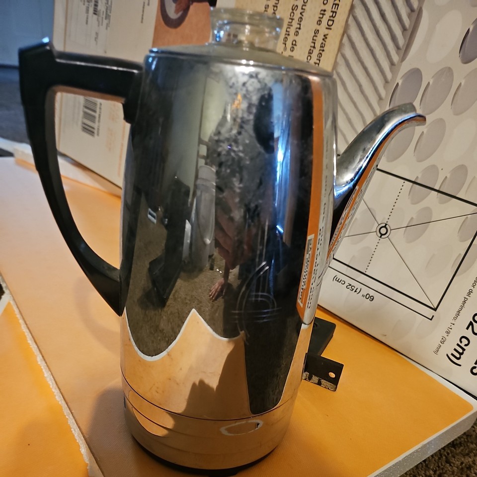 Vintage Sunbeam Coffee Maker Deluxe Electric 9 cup Percolator Retro ...